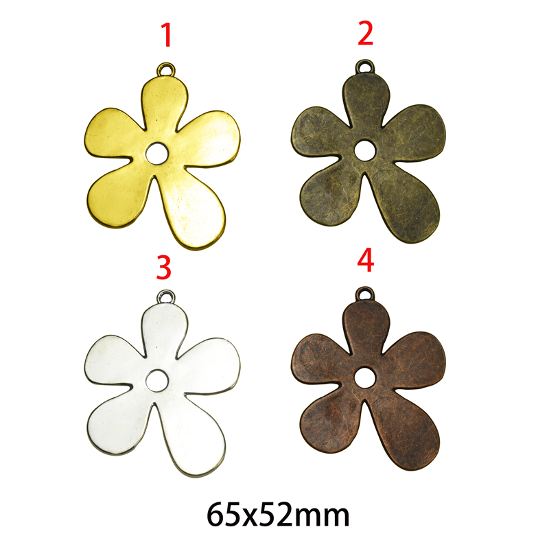 65x52mm Lead Free Pewter Flower Charm A13199 – BeadsSource